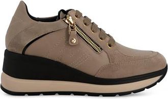 Melluso Baskets pour Femmes en Cuir Beige et Daim r25553z 38