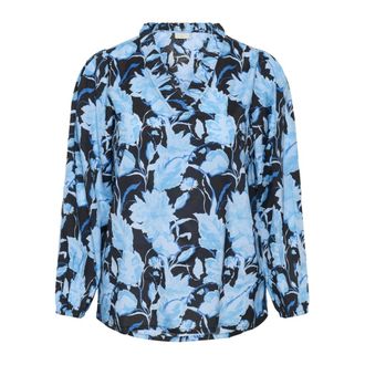 Kaffe Curve Femme, Blouses et Chemises, Bleu, Taille: 50 FR Blouses