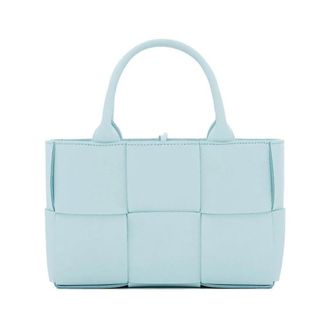 Bottega Veneta Lamb Leather Tote Bag - - Bags - Damen - Blau - ONE SIZE