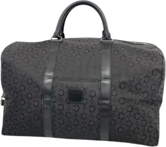 Celine unisex, Pre-owned, Noir, Taille: ONE Size Sac week-end en toile Vintage Pre-owned