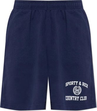 Sporty & Rich unisex, Shorts, Bleu, Taille: S Sweat Shorts avec Imprim&eacute;