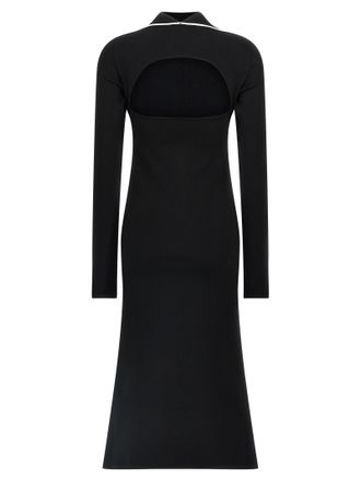 Sportmax Womens Bicolor Viscose Midi Dress