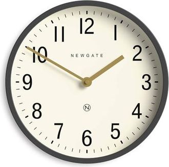 Newgate Watches Master Edwards Horloge Murale | Horloge de Style Milieu du siècle | 30cm | Boîtier en métal Profond Gris foncé Mat | Design rétro Moderne pour la Cuis