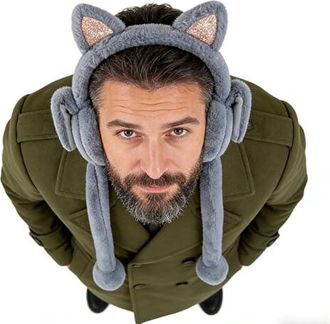 Generico Cache-oreilles dhiver pour femmes - Confortable et l&eacute;ger, enveloppant en peluche, avec oreilles de lapin, meubles pour filles, pour banlieues, ext&eacute;rie