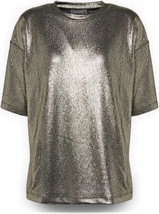 Elena Miro Femme, Tops, Jaune, Taille: 36 FR T-shirt en jersey lamin&eacute;