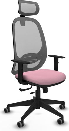 Piqueras y Crespo Schreibtischstuhl Rosa Cilanco mit 1D-Armen, h&ouml;henverstellbare Lendenwirbelst&uuml;tze und h&ouml;henverstellbares Kopfteil und Neigungsverstellung. Ausgestatte