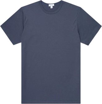 Sunspel Homme, Tops, Bleu, Taille: 2XL T-Shirt Classique