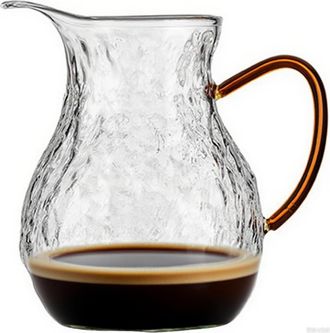Cabilock 330ml Glas-Teekessel Für Tee Kaffee, Aufschäumbecher Cha Hai Tee Fairness Tasse Transparente Teekannen Herd Teekessel Für Lose Teeblätter