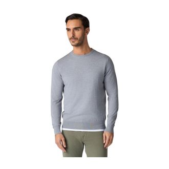 Brooks Brothers Merino-Woll Pullover mit Rundhalsausschnitt - - Knitwear - Herren - Grau - 2XL