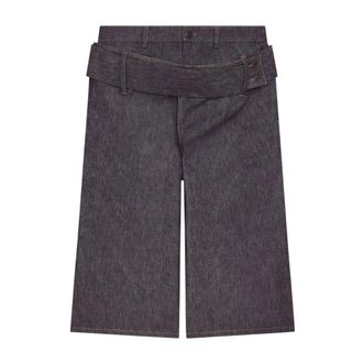 Courr&egrave;ges Doppelg&uuml;rtel-Denim-Shorts - - Shorts - Herren - Grau - W31