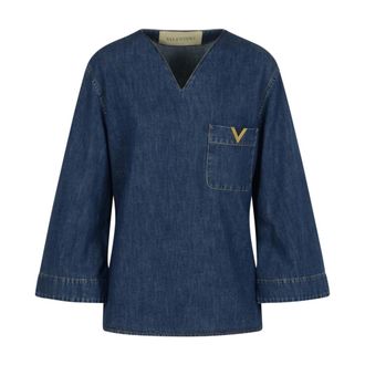 Valentino Damen, Blusen & Hemden, Blau, XSGr&ouml;&szlig;e