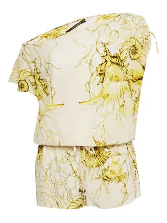 Roberto Cavalli combishort &agrave; une &eacute;paule - Tons neutres