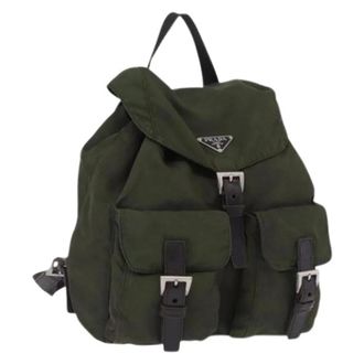 Prada Pre-owned Vintage Nylon Backpack - Femme - Pre-owned - Vert - Taille: ONE Size