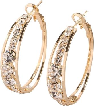 Generic TYKHGFS Damen-Persönlichkeit, Strass-Ohr, großer Ring, Schmuck, Hoop-Ohr, weiblich, eingelegte baumelnde Halsketten für Frauen