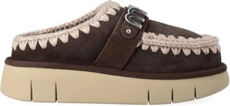 Mou Sabot Bounce Metal Logo - Femme - Chaussures - Brun - Taille: 39 EU