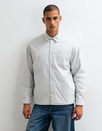 Lacoste surchemise matelass&eacute;e gris p&acirc;le