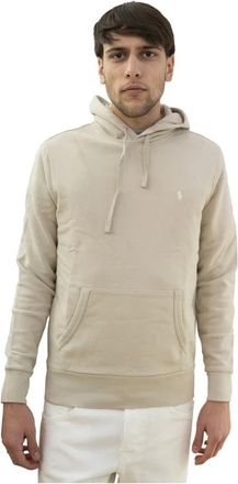 Ralph Lauren Homme, Sweatshirts et sweats &agrave; capuche, Beige, Taille: L Loopback Sweat &agrave; capuche