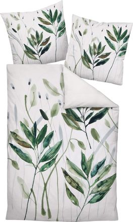 Janine Mako-Satin Bettwäsche modern Art 42066-06 grün