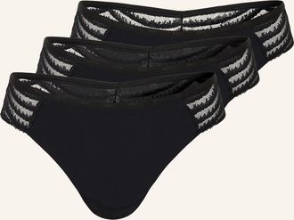 HUGO BOSS 3er-Pack Strings Lace schwarz