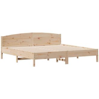 vidaXL Massivholzbett ohne Matratze 200x200 cm Kiefer Vidaxl