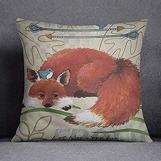 Bonamaison Le Jardin du Lin Kissenhüllen, Cotton, Mehrfarbig, 45x45