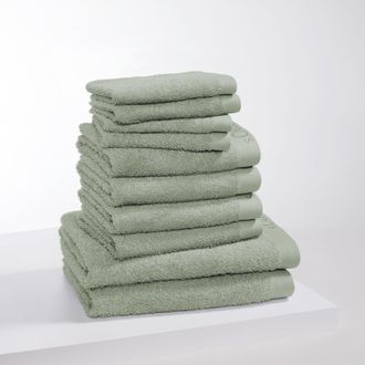 s.Oliver 10 TLG Handtuch Set - 100% Baumwolle, 600 g/m&sup2;, weich & angenehm, 4X G&auml;stehandt&uuml;cher + 4X Handt&uuml;cher + 2X Duscht&uuml;cher hellgr&uuml;n