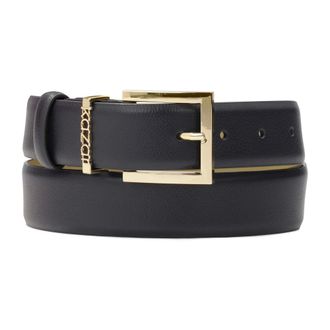 Kazar Femme, Accessoires, Bleu, Taille: 90 CM Ceinture bleu marine avec passant de ceinture avec logo