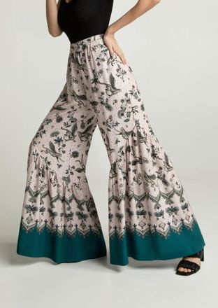 Lovjoi Damen vegan Culotte Hose Joaline Tropic Cheetah Hellrosa