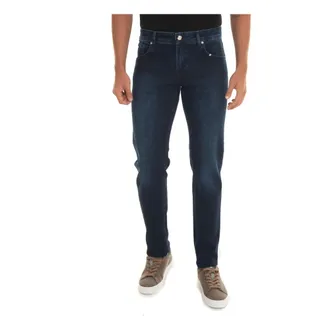 Marco Pescarolo Denim Jeans mit Lederetikett - - Jeans - Herren - Blau - 3XL