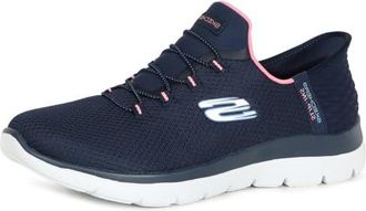 Skechers Femme Summits Diamond Dream Basket, Navy Mesh/Pink Trim, 39 EU Large