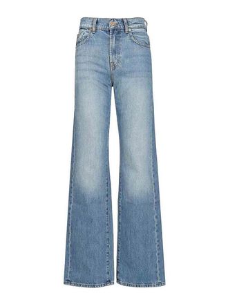 7 For All Mankind Straight Leg Jeans - Blau