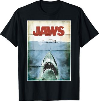 Jaws 50th Anniversary Poster Vintage Style Front & Back T-Shirt