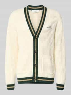 Les Deux Cardigan mit Label-Stitching und aufgesetzten Taschen