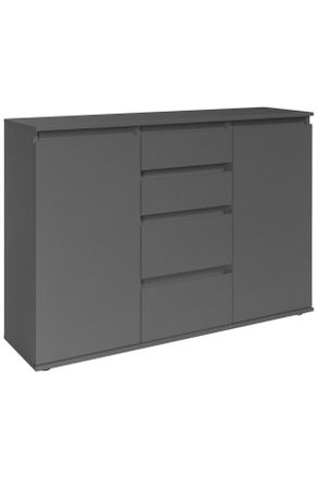 Boxxx Kommode Brest, Anthrazit, Holzwerkstoff, 2 F&auml;cher, 4 Schubladen, 119x84x35 cm, Typenauswahl, stehend, in verschiedenen Gr&ouml;&szlig;en erh&auml;ltlich, Wohnzimmer, 