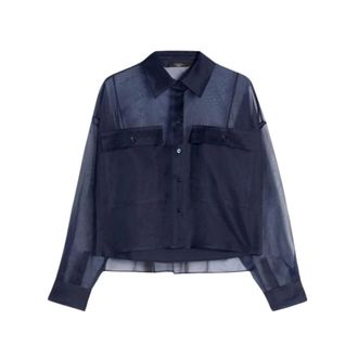 Max Mara Femme, Blouses et Chemises, Bleu, Taille: 40 FR Colomba Shirt