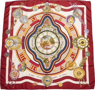 Herm&egrave;s T&uuml;cher & Schals - Hermes Classic parmi les fleurs Silk Carre 90 Sc - Gr. unisize - in Rot - f&uuml;r Damen