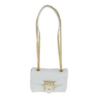 Pinko Pinko, Femme, Sacs, Gris, Taille: ONE Size Love Birds Quilted Shoulder Bag