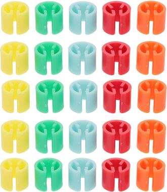 Valiclud 150 St&uuml;ck Bunte Kunststoff Gr&ouml;&szlig;enringe f&uuml;r Kleiderb&uuml;gel Gr&ouml;&szlig;enmarkierungen zum Organisieren von Kleidung im Kleiderschrank f&uuml;r Babykleiderschr&auml;nke und