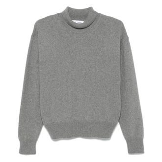 Sams&oslash;e & Sams&oslash;e Grau Melange Rollkragenpullover - - Knitwear - Damen - Grau - XS