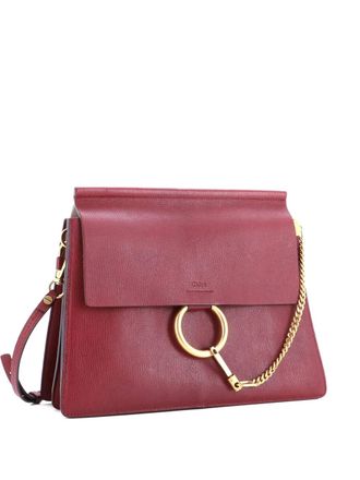 Chlo&eacute; sac port&eacute; &eacute;paule Faye en cuir format moyen - Rouge