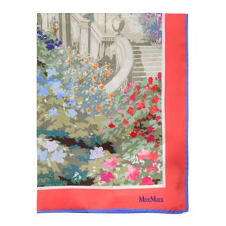Max Mara Femme, Accessoires, Multicolore, Taille: ONE Size Foulard en soie imprim&eacute;e