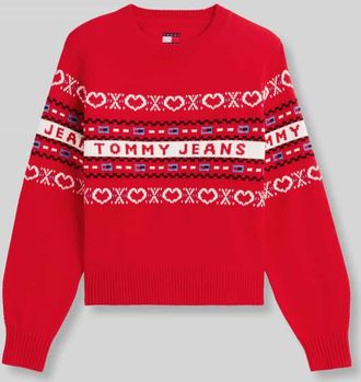 Tommy Jeans Pullover aus Wolle mit Logo-Schriftzug