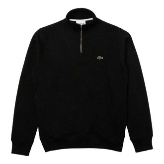 Lacoste Sweatshirt f&uuml;r Herren, mit kurzem Rei&szlig;verschluss, Baumwollmischung (Schwarz)