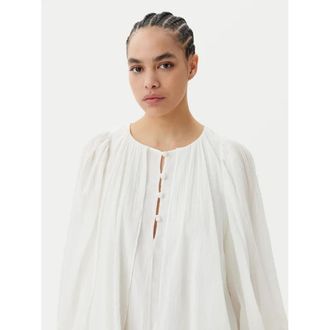 Pinko L&auml;ssiges Kurzes Kleid Senf Tie Dye - - Dresses - Damen - Wei&szlig; - XL