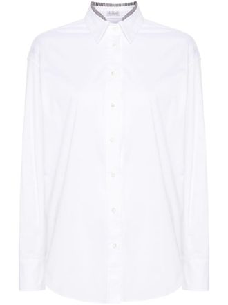 Brunello Cucinelli chemise à ornements - Blanc