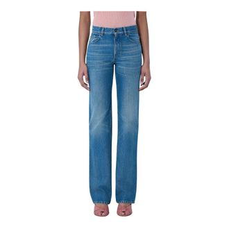 Chlo&eacute; Femme, Jeans, Bleu, Taille: W26 Jean en denim coupe droite
