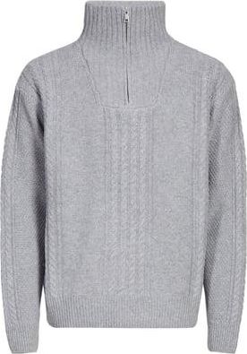 Aigle Pull col zipp&eacute; en laine m&eacute;lang&eacute;e