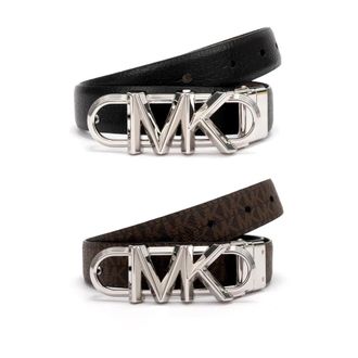 Michael Kors Wendbarer Monogrammg&uuml;rtel Schwarz/Braun Logo - - Accessories - Damen - Mehrfarbig - XS