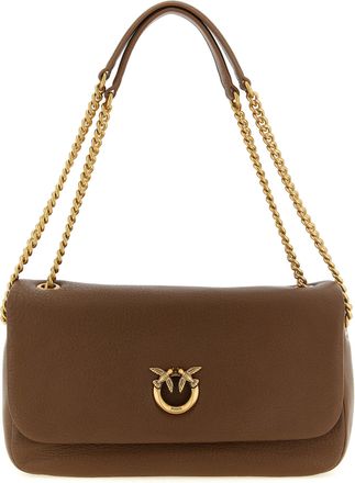 Pinko Braune Lammleder Schultertasche