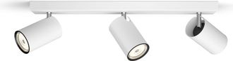 Philips myLiving Kosipo 3-er Deckenspots (3 x 5,5 W), elegante Deckenleuchte mit 3 flexiblen Spots, GU10 Leuchte ohne Leuchtmittel, wei&szlig;